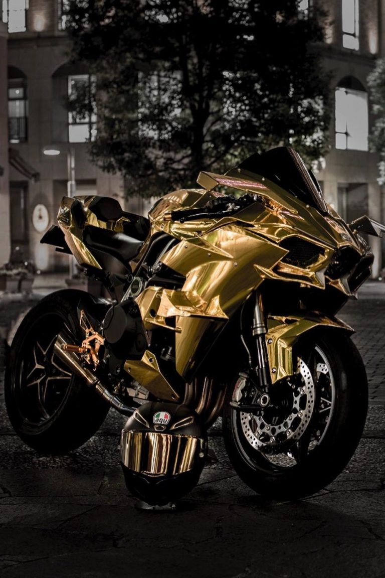Gold Kawasaki Ninja H2 Superbikes - ModifiedX
